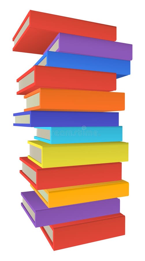 Stack Pile of Books Illustration Stock Vector - Illustration of vector ...