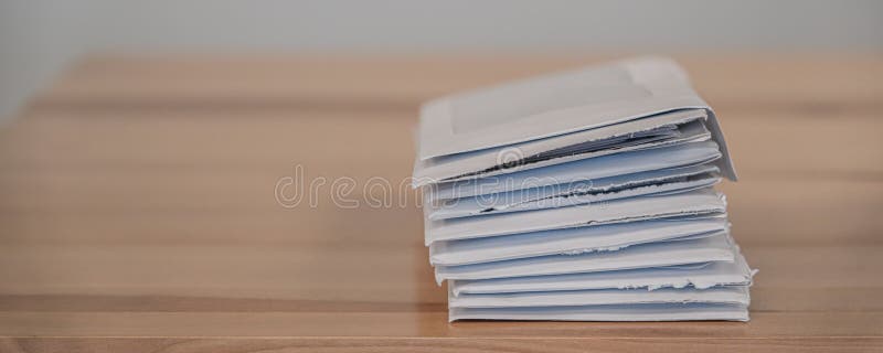 Stack Pile of Opened Envelope Letters To Read Stock Image - Image of ...