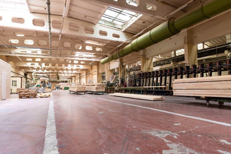 Stack of Pile Wood Bar in Lumber Yard Factory Used in Wood-processing ...