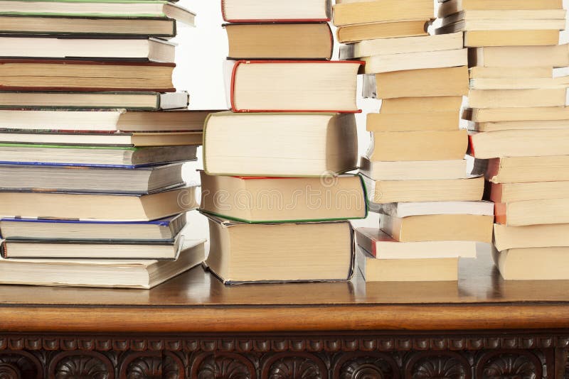 Piled books stock image. Image of hardcover, bookstore - 1691957