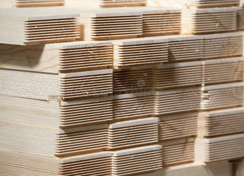 Stack of Wood Planks for Construction Buildings Stock Photo - Image of ...