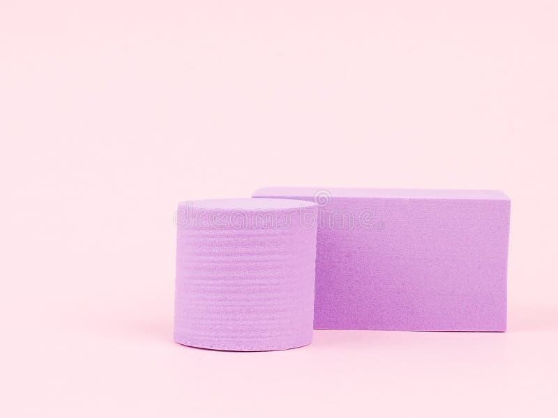 Stack of Pink Blocks. Geometrical Figures Still Life Composition ...