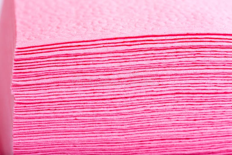 Stack of Pink Paper Table Napkins Stock Photo - Image of hygiene ...