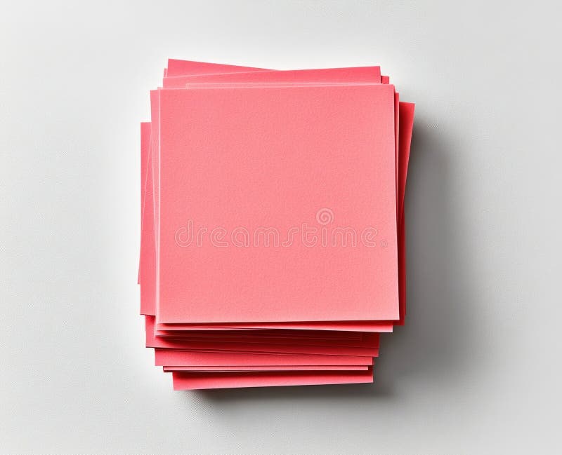 Stack of Pink Sticky Notes (2 Stock Illustration - Illustration of ...