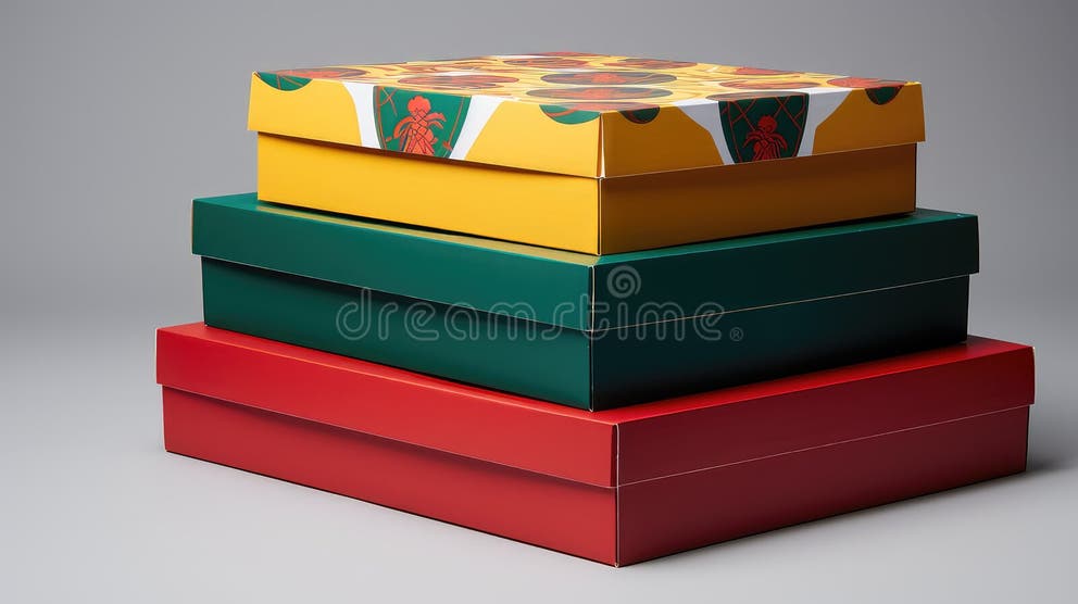 Stack pizza box isolated stock illustration. Illustration of pizza ...