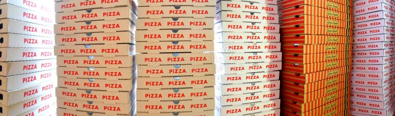 Stack of pizza boxes stock photo. Image of container - 37810034