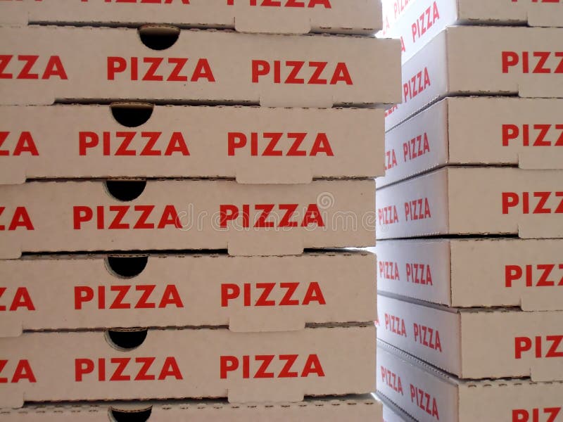 Stack of pizza boxes stock photo. Image of container - 24201360