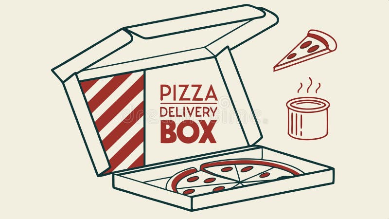 Stack of Pizza Boxes, Takeout Food Packaging Vector Design Generative ...