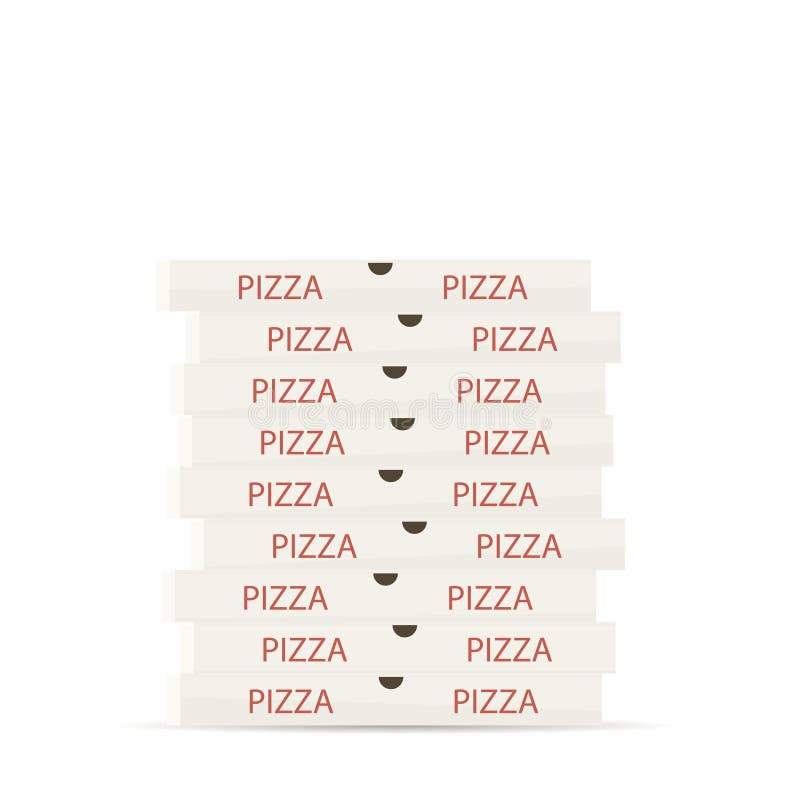 Stack of pizza boxes stock vector. Illustration of paper - 94252828