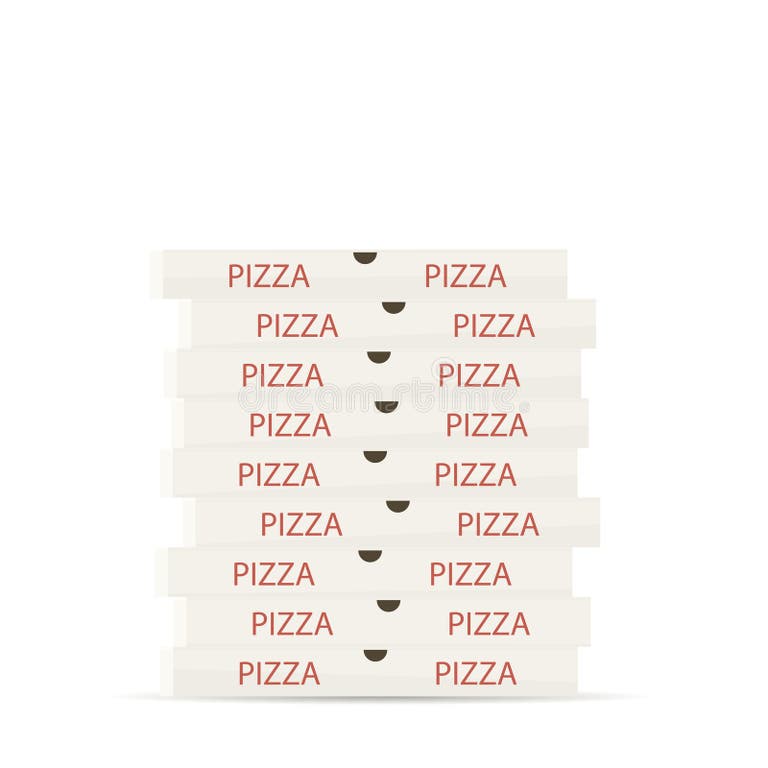 Stack of pizza boxes stock vector. Illustration of paper - 94252828