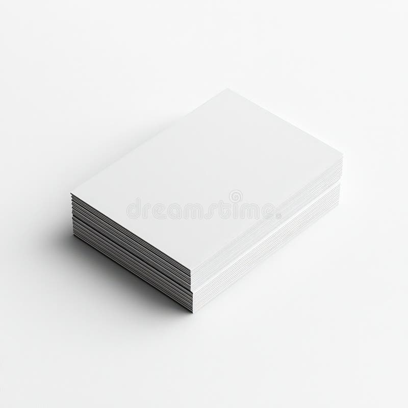 Stack of Plain White Paper on Clean Background Stock Image - Image of ...