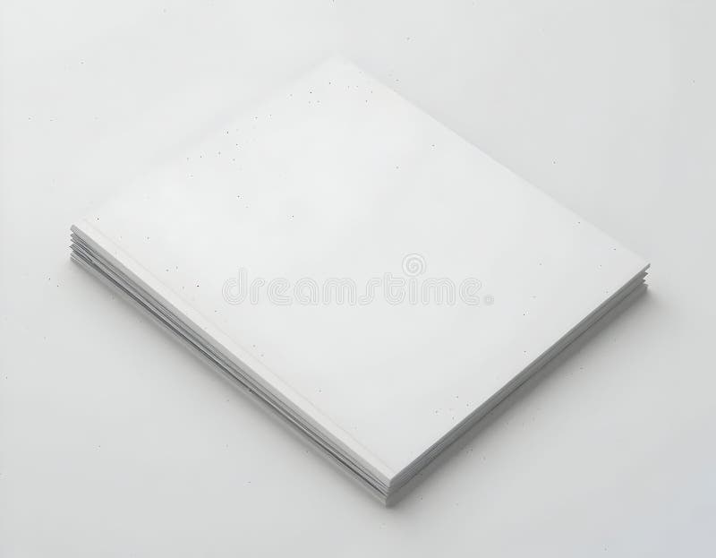 Stack Plain White Paper Sheets Ready Printing Writing Stock Photos ...