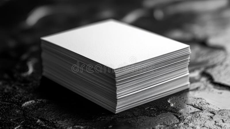 Stack of Plain White Paper Sheets on Rough Surface Stock Illustration ...