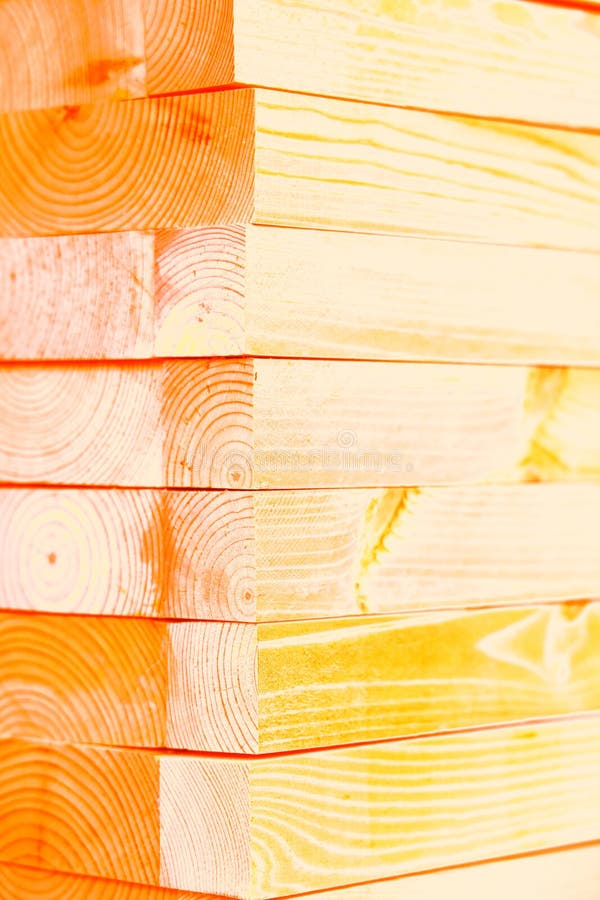 Stack of Planed Wooden Blocks. Changed Color Scheme. Colorful ...