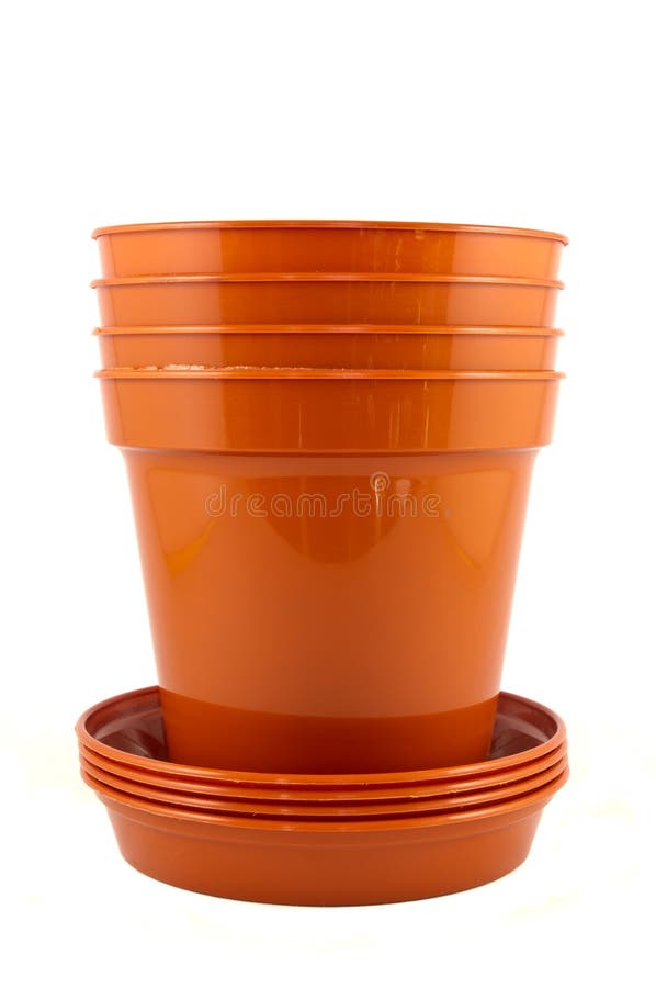 Stack of plant pots stock image. Image of object, close - 22414921
