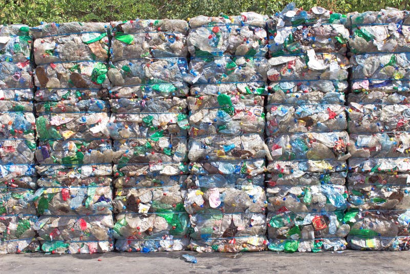 Stack of Plastic Bottles for Recycling Stock Photo - Image of scrap ...
