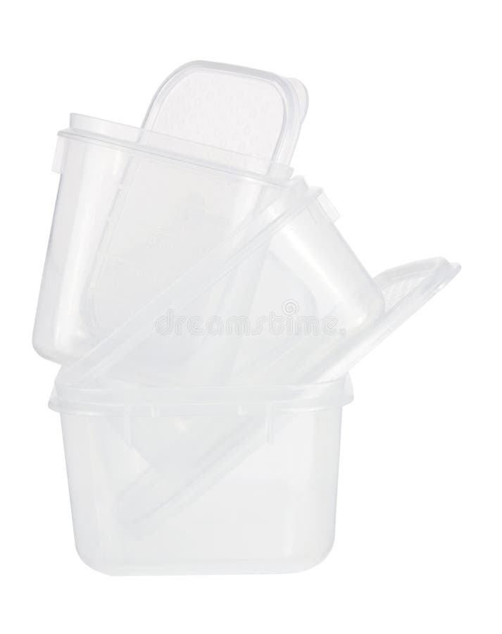 Stack of Plastic Containers Stock Image - Image of life, white: 54684775