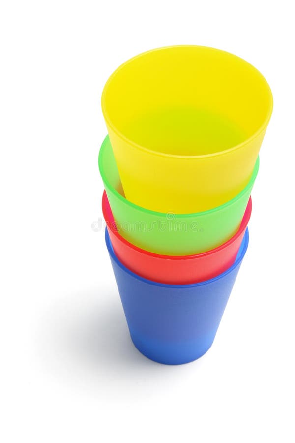 Stack of Plastic Cups stock photo. Image of pile, isolated - 19081612
