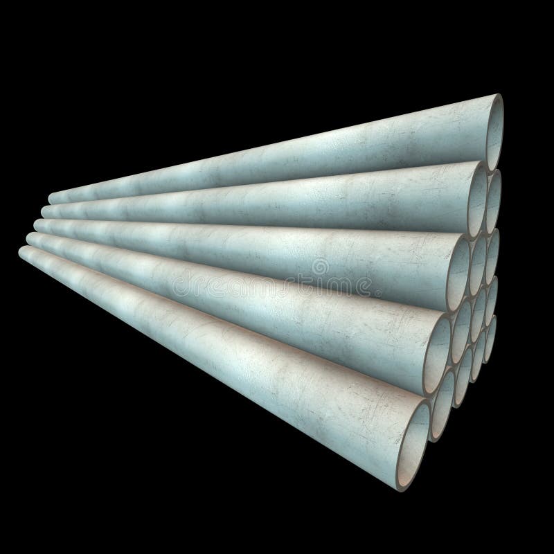 Stack of plastic pipes. stock illustration. Illustration of beam - 93080334
