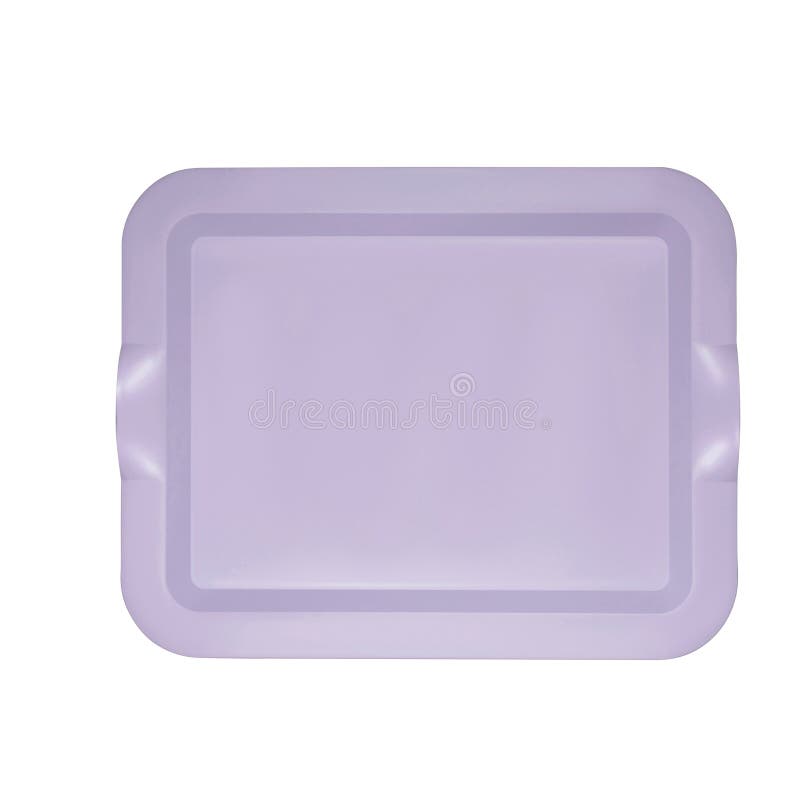 Stack of Plastic Trays for Food Isolated on White Background. Plastic ...