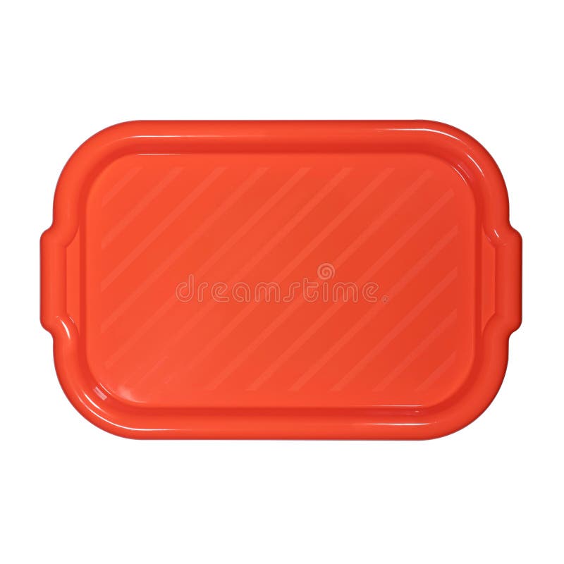 Stack of Plastic Trays for Food Isolated on White Background. Plastic ...