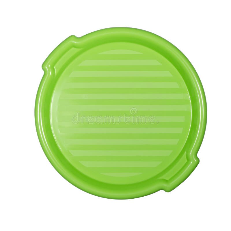 Stack of Plastic Trays for Food Isolated on White Background. Plastic ...