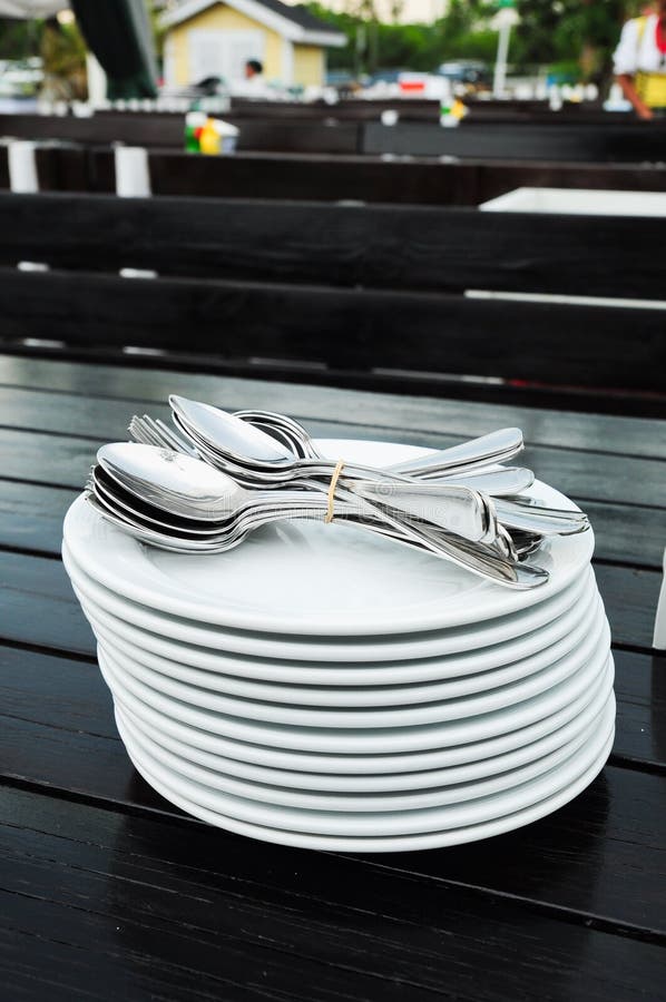 Stack of plate stock photo. Image of background, tableware - 19693312