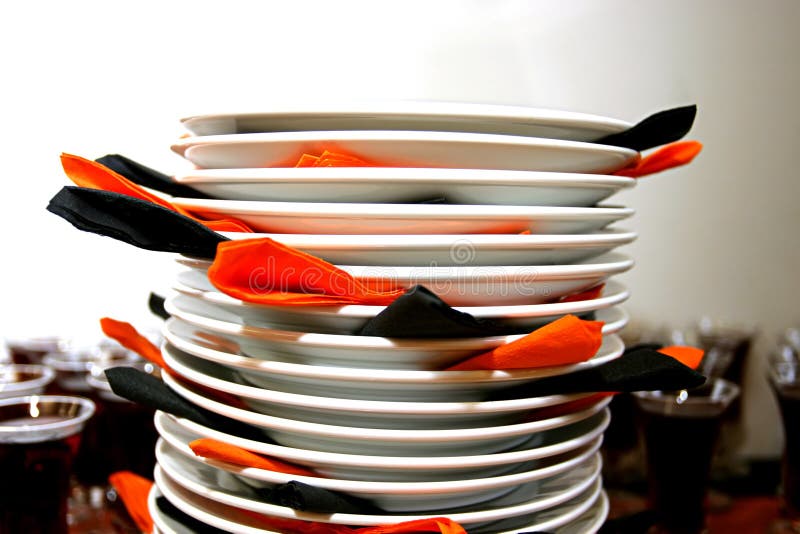 Stack of plates stock photo. Image of plates, catering - 1518606
