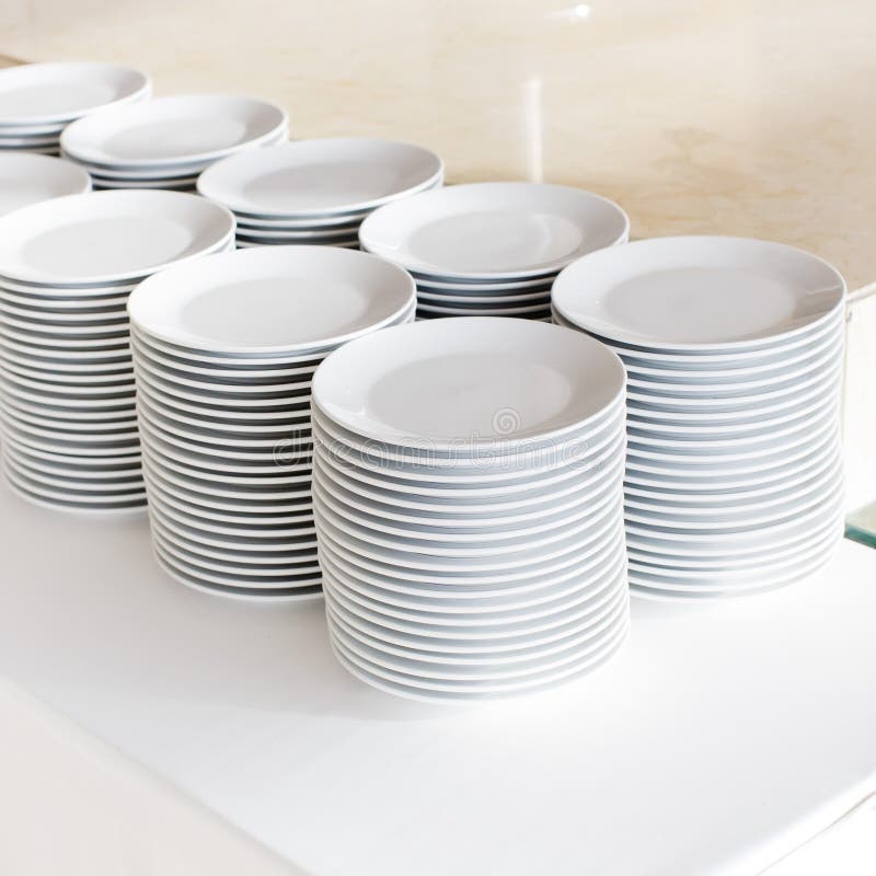 Stack of plates stock photo. Image of kitchen, cooking - 51267690