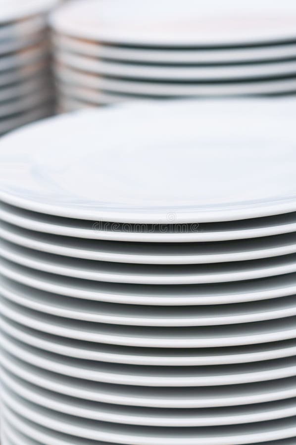 A stack of plates stock image. Image of ceramic, buffet - 188734883