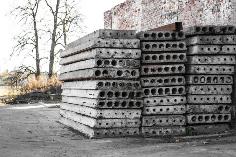 A Stack of Plates for the Construction of Floor Slabs Stock Image ...