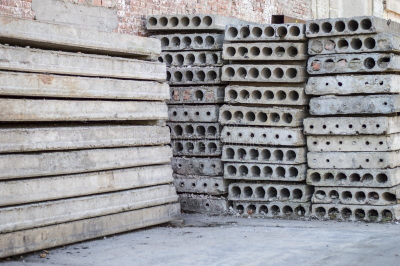 A Stack of Plates for the Construction of Floor Slabs Stock Image ...