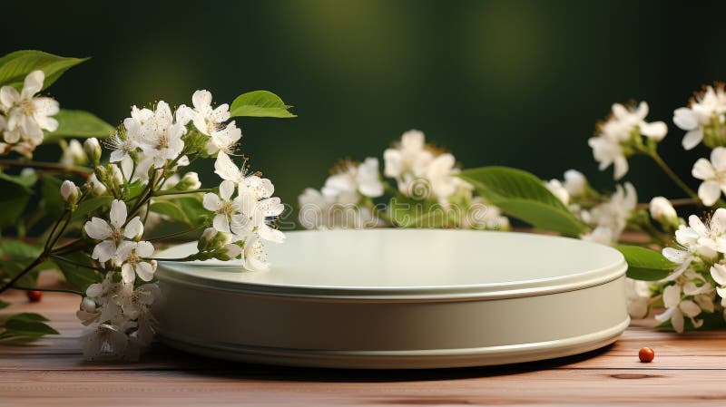 Stack of Plates with Flowers on Top Stock Image - Image of dining ...