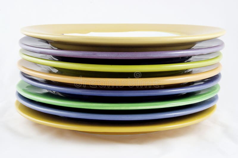 Stack of Plates stock photo. Image of pile, stack, orange - 95251180