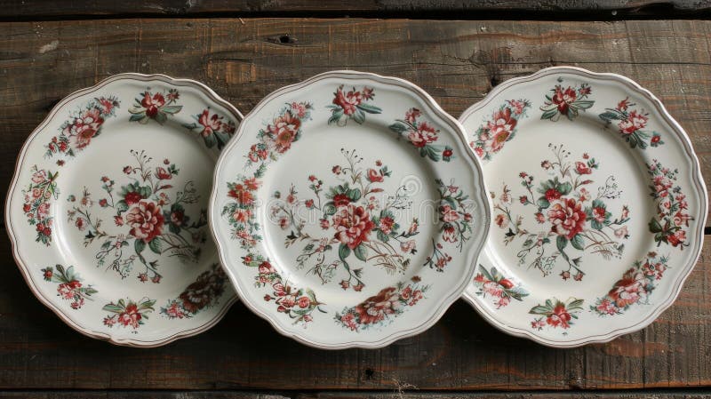 Stack of Plates on Table stock image. Image of arrangement - 312060421