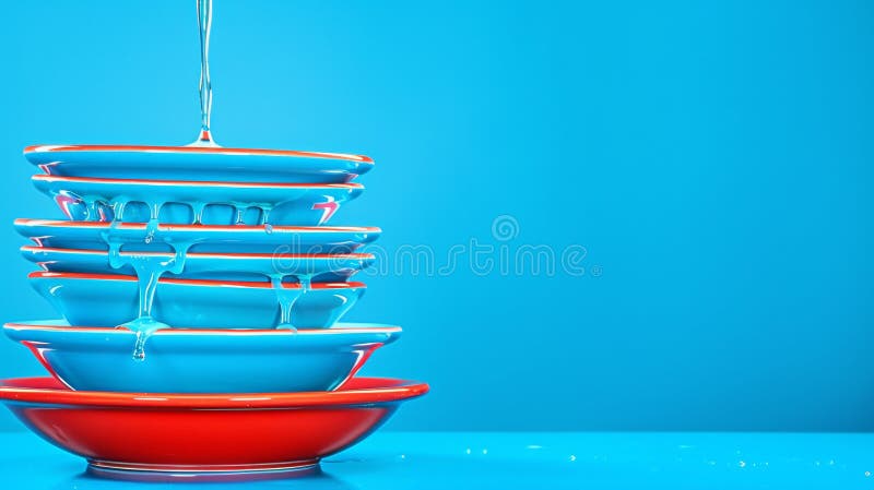 A stack of plates stock illustration. Illustration of cooking - 320366662
