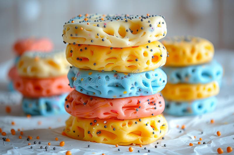 A Stack of Play Dough on a White Background, High Quality, High ...