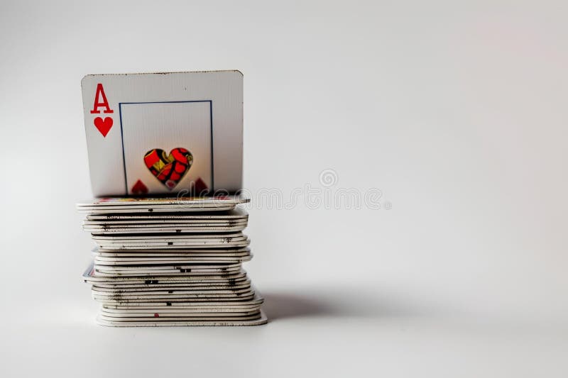 Stack of Playing Cards on a White Surface, AI-generated. Stock ...