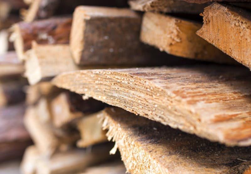 Stack of Plenty Fir Wood Boards Placed Bulk Outdoors. Stock Image ...
