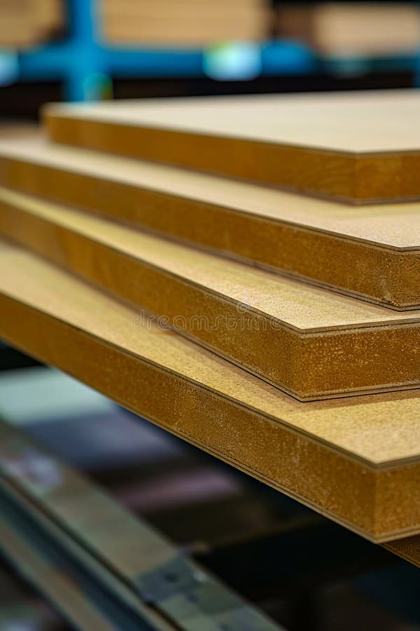 A Stack of Plywood Boards in a Factory Stock Image - Image of wooden ...