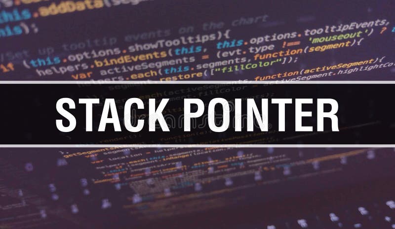 Stack Pointer With Digital Java Code Text Stack Pointer And Computer Software Coding Vector