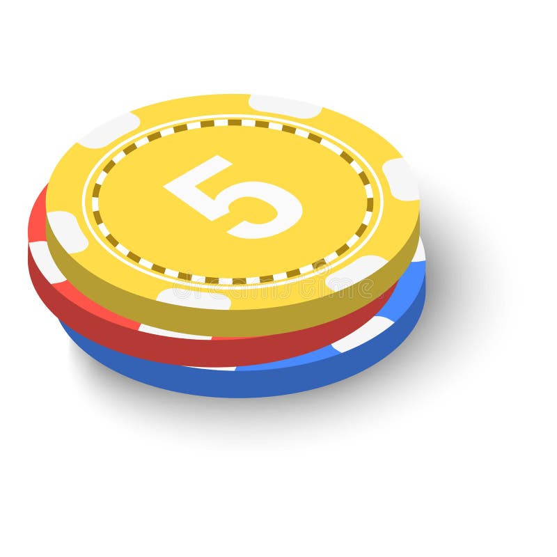 Stack of Poker Chips Icon, Isometric 3d Style Stock Vector ...