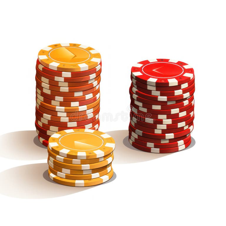 Stack of Poker Chips on Minimalist Background AI Generated Stock ...