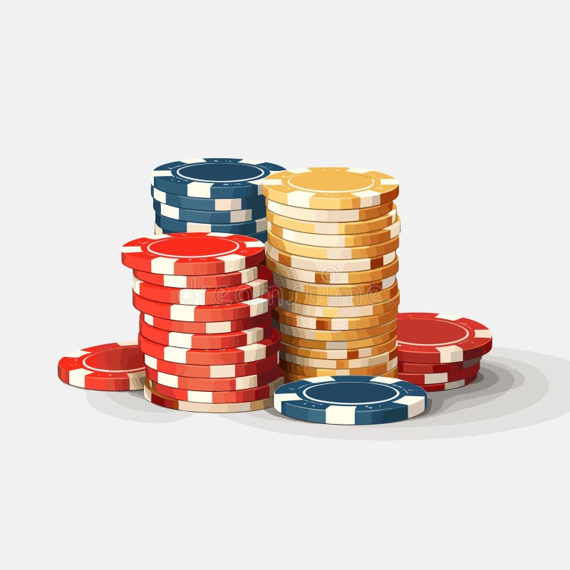 A Stack of Poker Chips Vector Flat Minimalistic Isolated Illustration ...