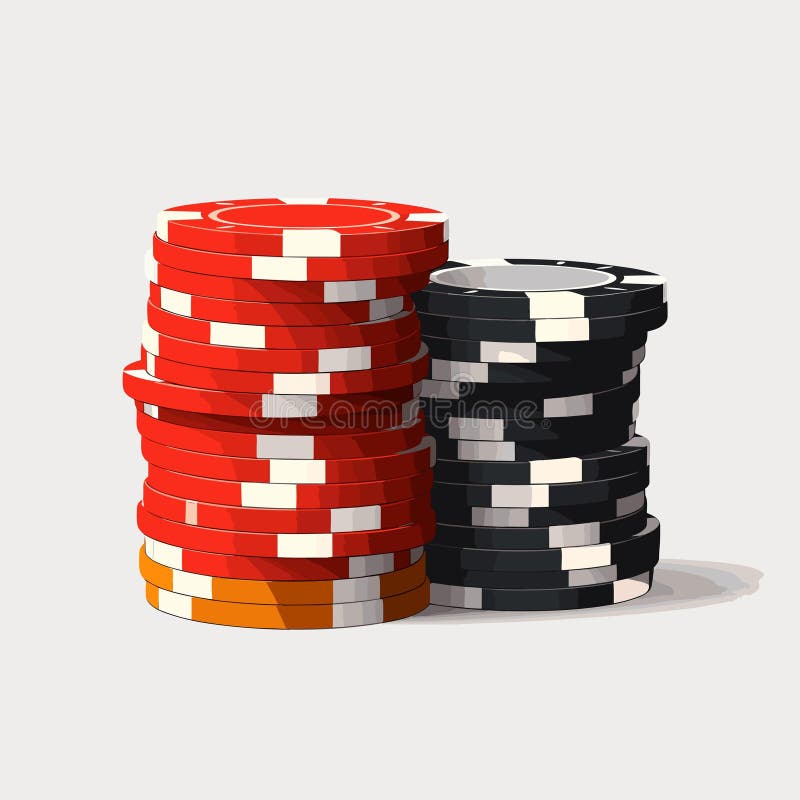 A Stack of Poker Chips Vector Flat Minimalistic Isolated Illustration ...