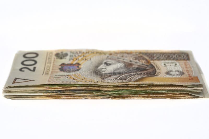 Stack of polish bank notes stock image. Image of money - 157197917