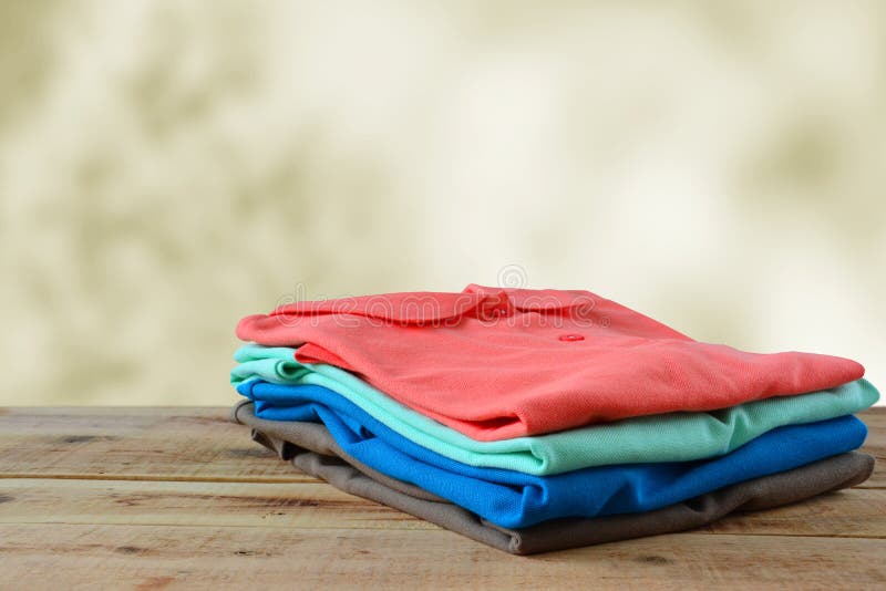 Stack of polo shirt. stock image. Image of fabric, apparel - 76717353