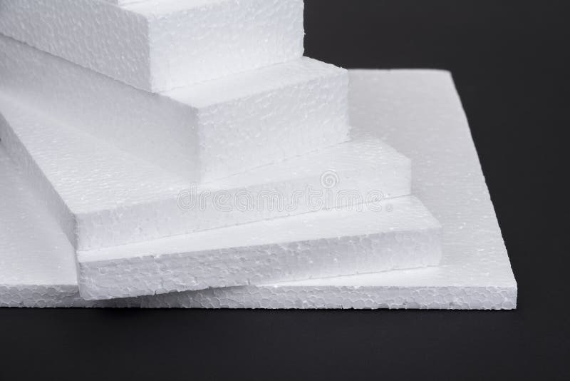 Stack of Polystyrene Insulation Boards. Polystyrene Plates Warehouse ...