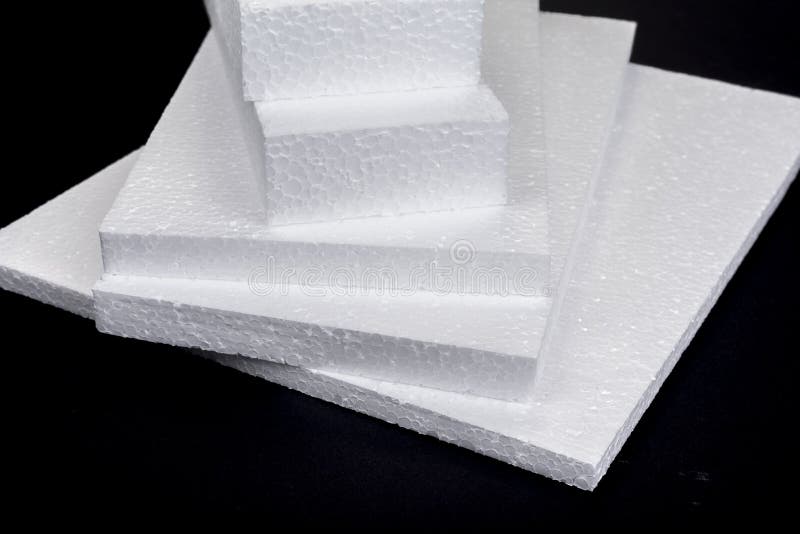 Stack of Polystyrene Insulation Boards. Polystyrene Plates Warehouse ...
