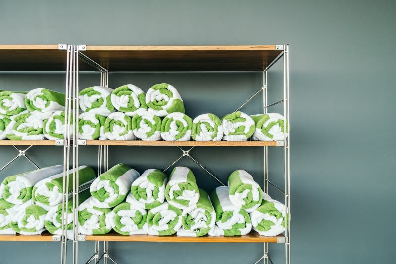 Stack of pool towel stock image. Image of blue, hotel - 116044223